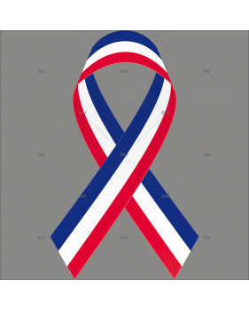 RBF - Sticker label ruban drapeau français
