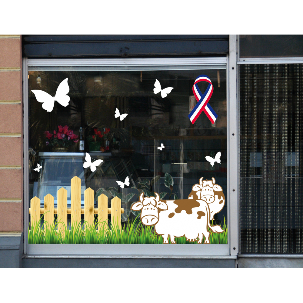 RBF - Sticker label ruban drapeau français